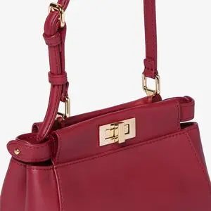 Fendi My Peekaboo® Xs Dark Red Leather Bag